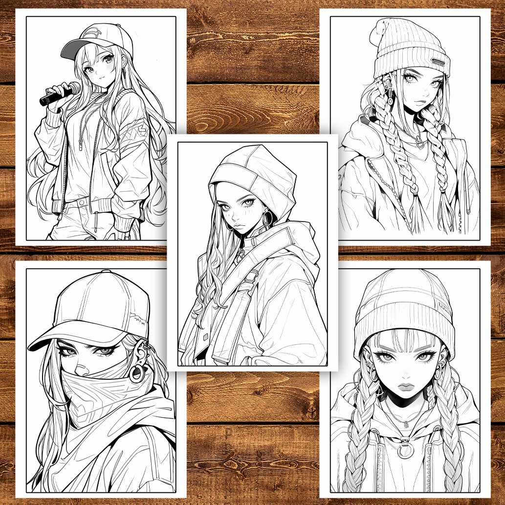 Книжка за оцветяване, 50 илюстрации, Anime Bling Girls, 106 страници ...