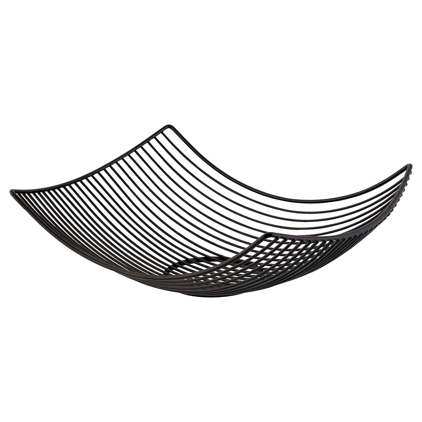 Cos de fructe, awwaline, negru, metalic, 29 cm x 25 cm x 8 cm, ideal ...