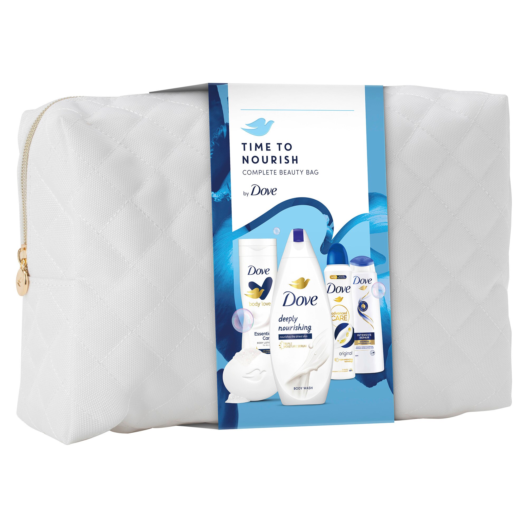 Подаръчен комплект Dove: Душ гел Dove Deeply Nourishing, 250 мл ...