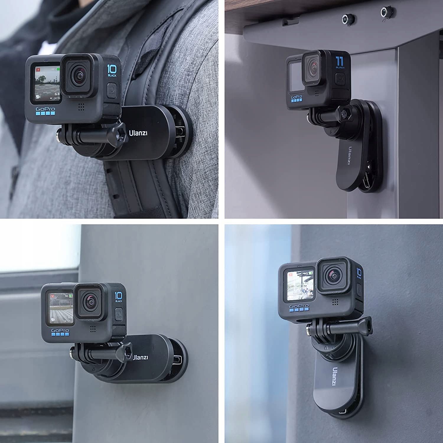 Clip magnetica 360s pentru GoPro, SJCAM, Xiaomi Ulanzi Go Quick II ...