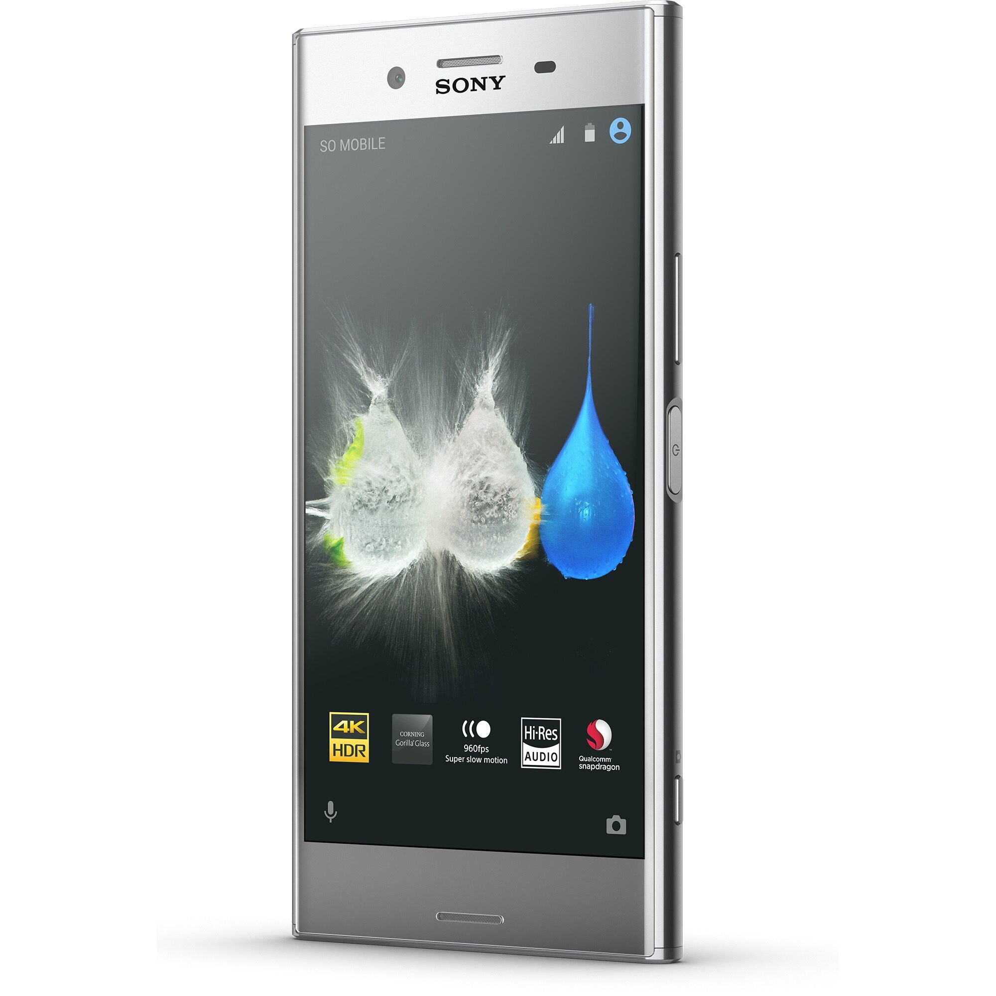 Смартфон Sony XZ Premium, 64GB, 4G, Luminous Chrome + Преносима ...