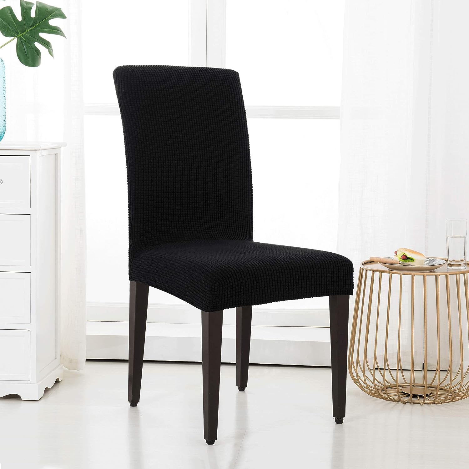 Husa pentru scaun GALAXIA®, elastica universala, Din Bumbac Embosat ...