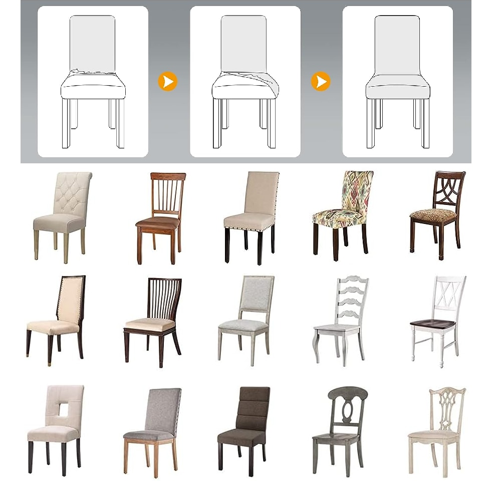 Husa pentru scaun GALAXIA®, elastica universala, Din Bumbac Embosat ...