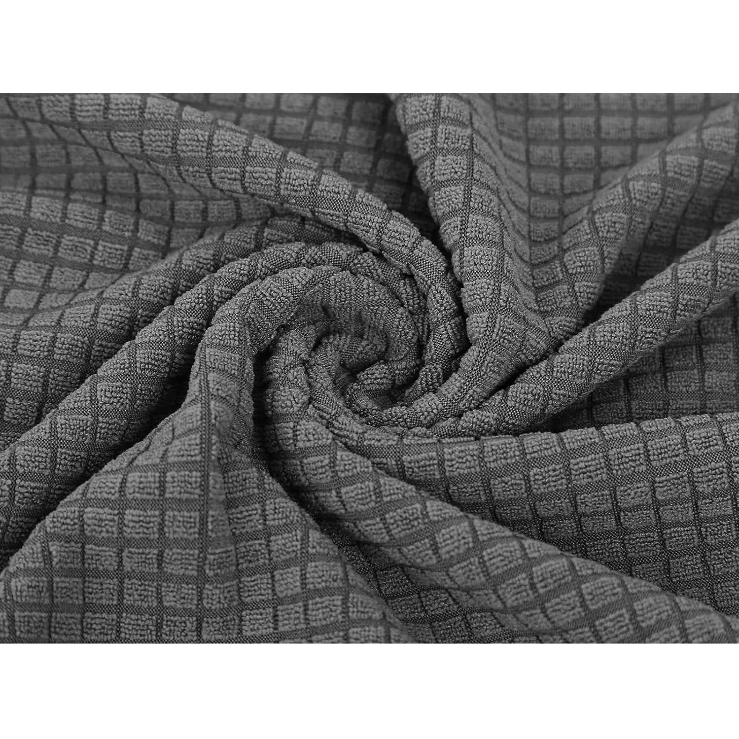 Set 6 Huse Scaun Universale GALAXIA®, Elastice, Din Bumbac Embosat, Gri ...