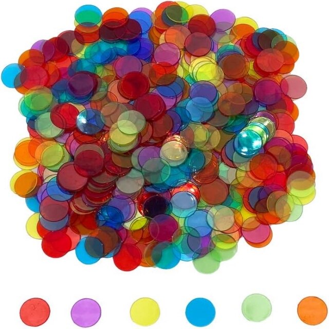 Set 600 jetoane bingo, Wepzsxo, Plastic, Multicolor - eMAG.ro
