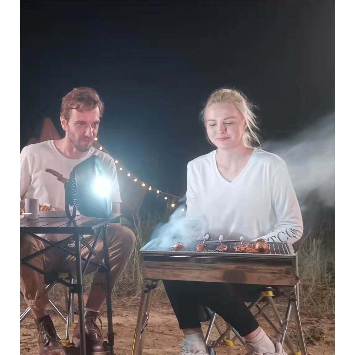 Преносим вентилатор Flextail Max Cooler, къмпинг, на открито, 9600 mAh ...