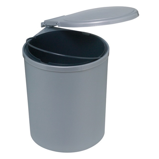 Cos gunoi incorporabil in dulap de bucatarie, 13L, plastic, gri - eMAG.ro