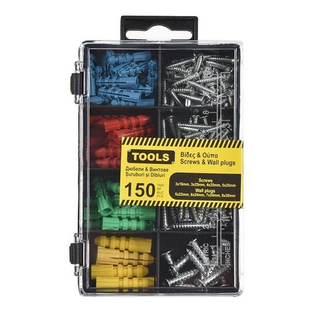 Set Suruburi si Dibluri, colorate, de diferite marimi - 150buc - eMAG.ro