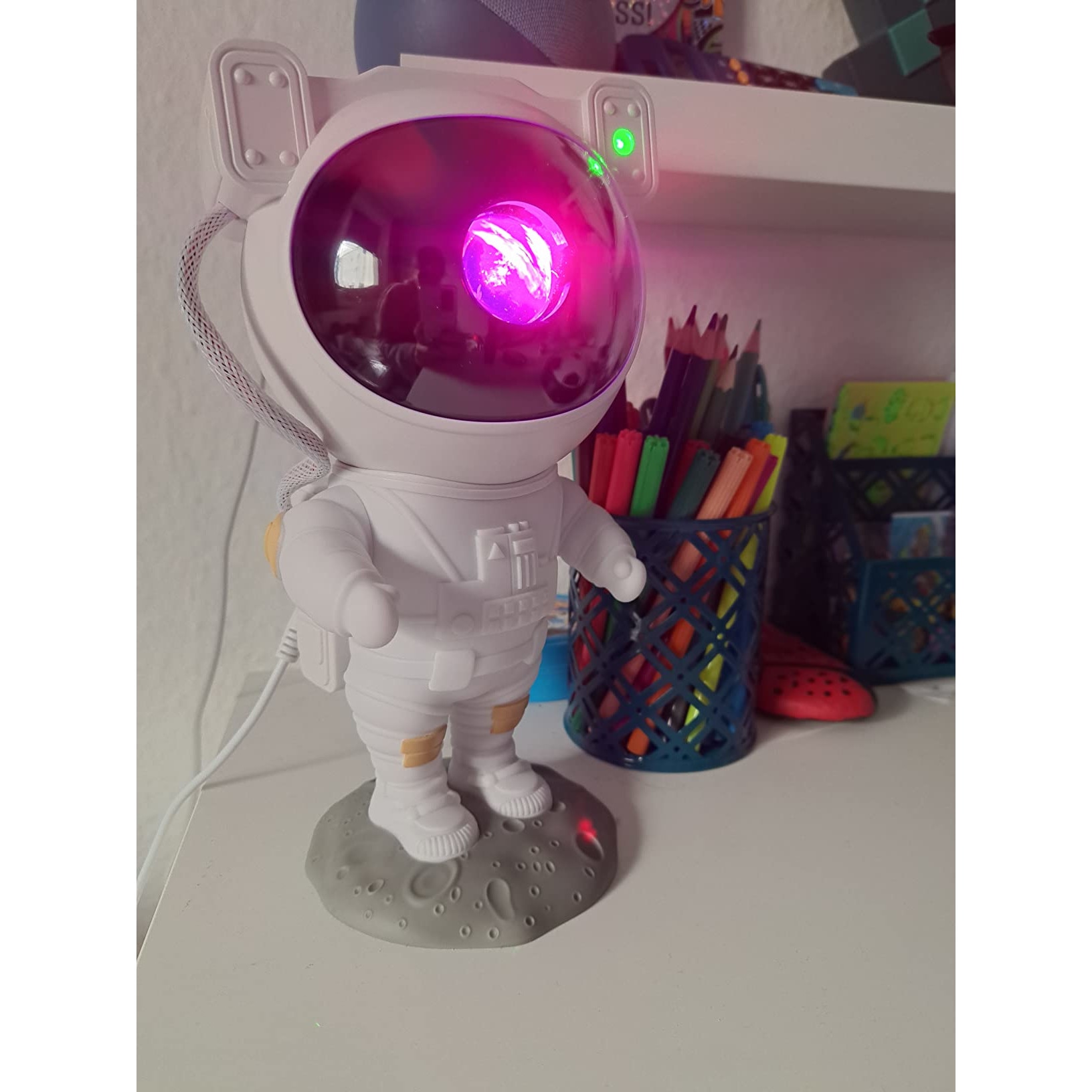 Proiector de stele in forma de astronaut pe luna, Zola®, LED, cap ...