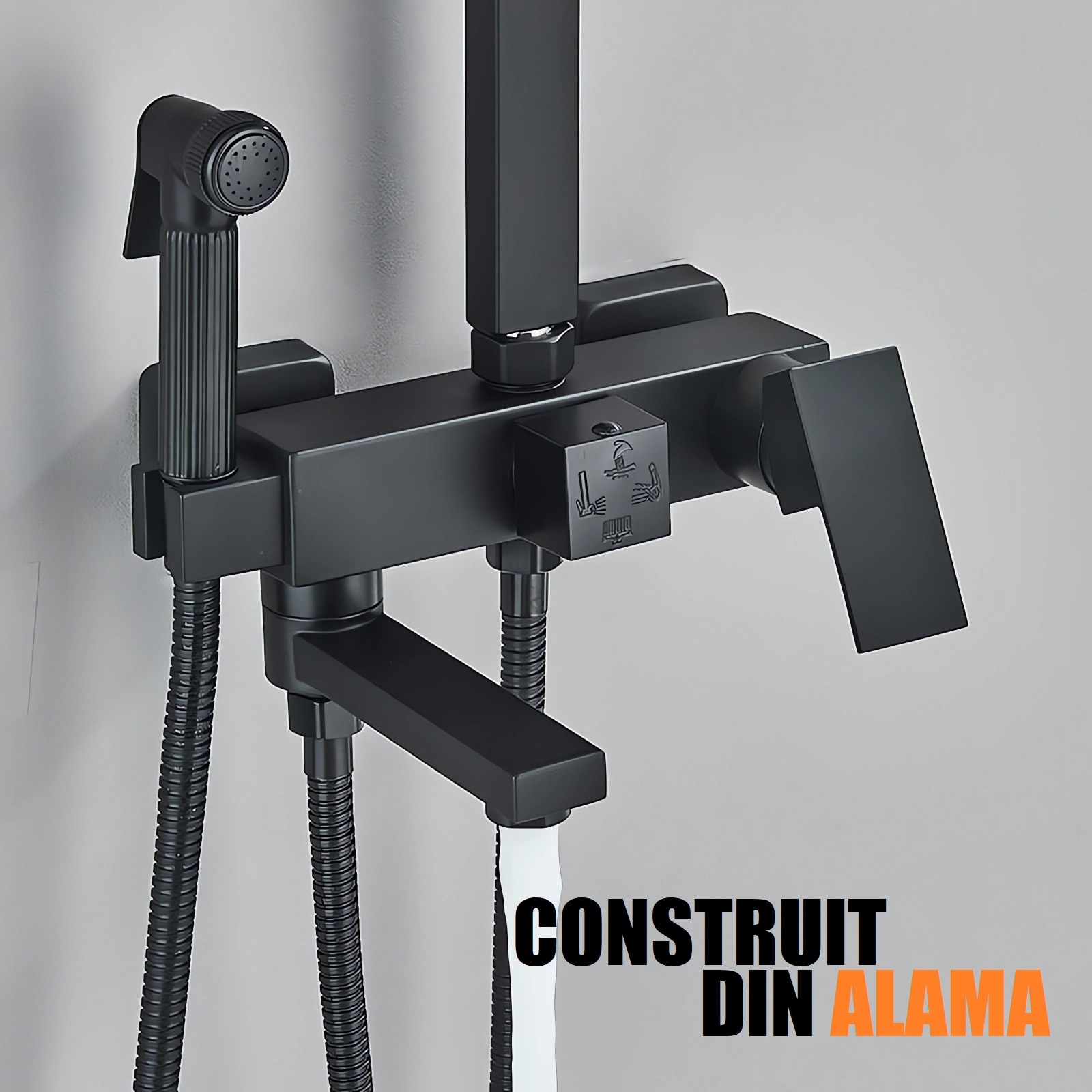 Coloana de dus cu baterie baie dus sau cada si dus de mana, alama si ...