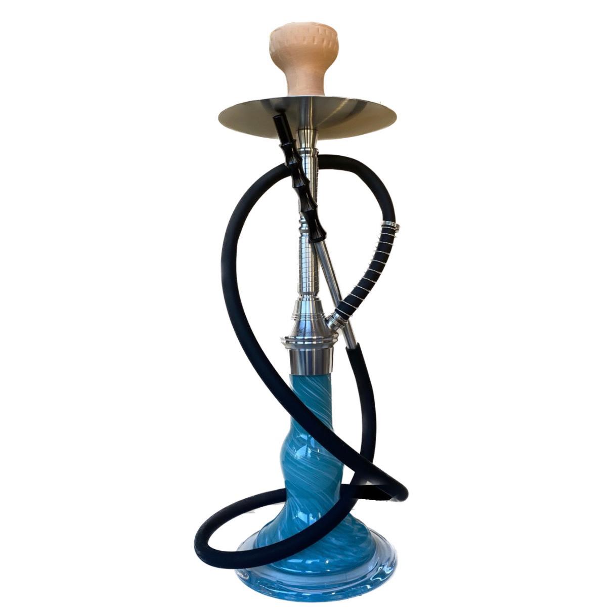 Narghilea, noorstar shisha blue, stainless steel, 55cm - eMAG.ro