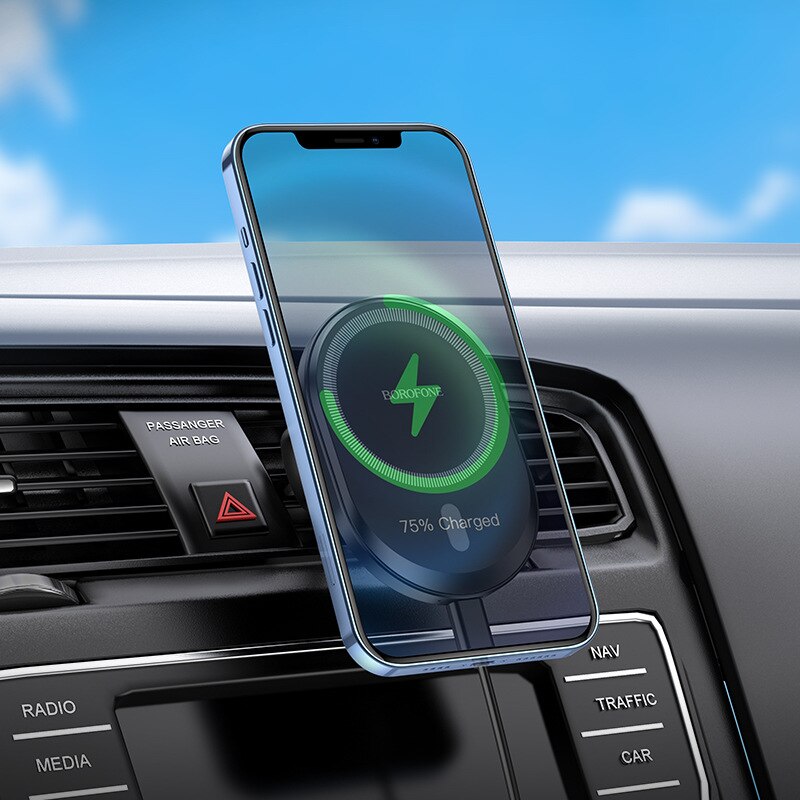 Suport telefon pentru masina, Sunmostar, Magnetic, Negru - eMAG.ro