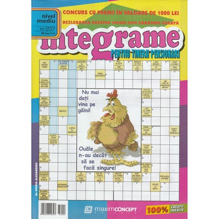 Integrame pentru pensionari 237 - nivel mediu, editura Maxim - eMAG.ro