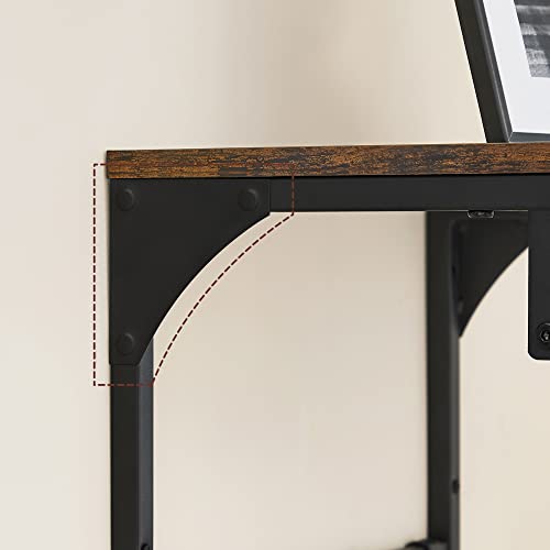 Cuier de perete VASAGLE, cu 8 carlige detasabile, raft superior pentru ...