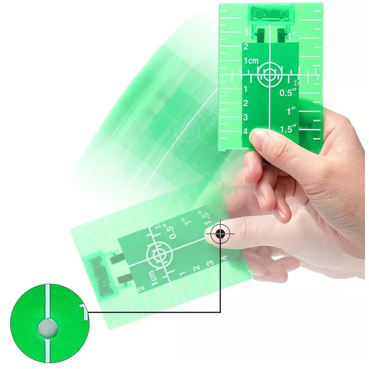 Tinta pentru laser cu linie incrucisata, Plastic, Verde, 10x7 cm - eMAG.ro