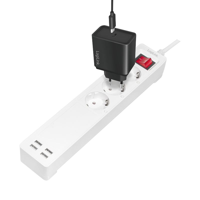 Prelungitor inteligent LogiLink SH0103, Wi-Fi, cu intrerupator, 3 prize ...