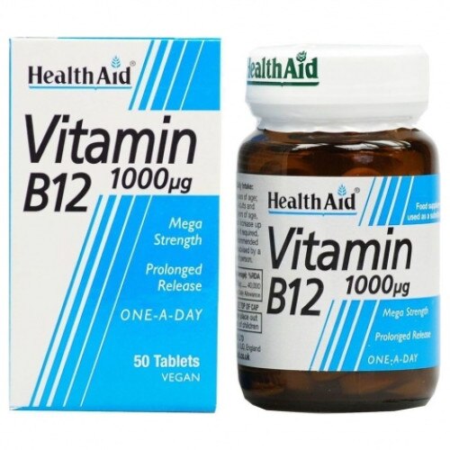 Vitamina B12, Health Aid, 1000mg, 50 tablete - eMAG.ro