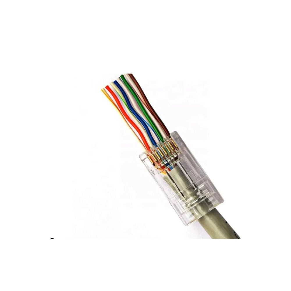 Set 100 buc Mufa RJ45 Pass Through, UTP Cat6, DataLink, OD: 1.20 mm ...