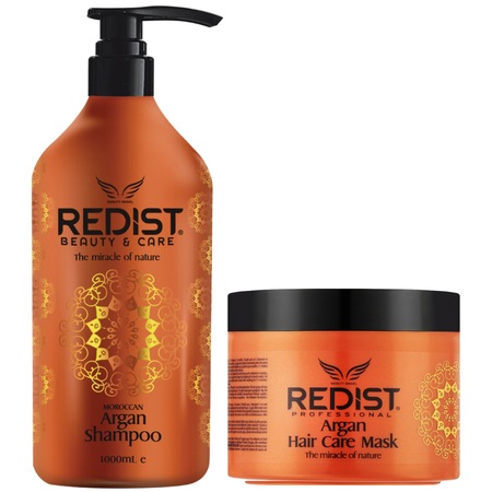 Set Profesional cu Argan, Redist, sampon 1000 ml, masca 500 ml - eMAG.ro