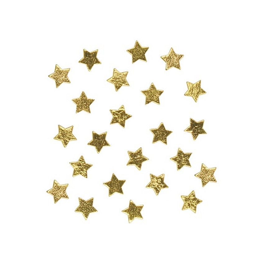 Set 24 stelute din lemn vopsite - aurii, 2.5 cm - eMAG.ro