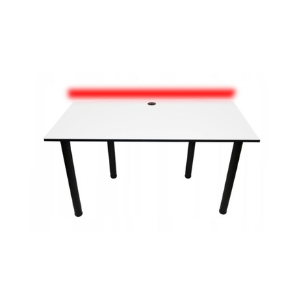 Masa pentru calculator code big B2, led, 160x73/76x80, alb, negru - eMAG.ro