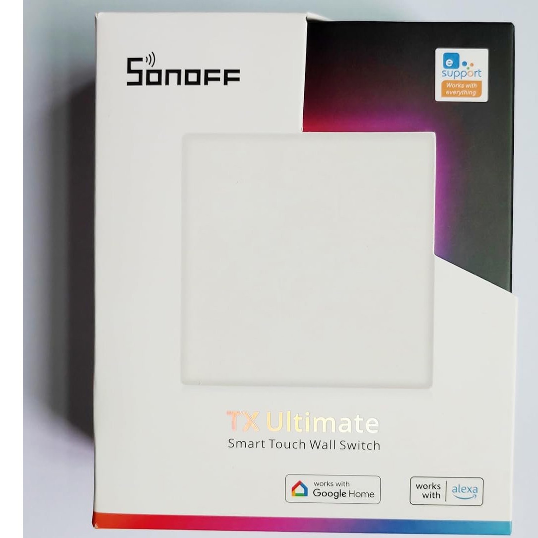 Intrerupator inteligent Sonoff T5-3C-86, Wi-Fi, cu full touch, 3 canale ...