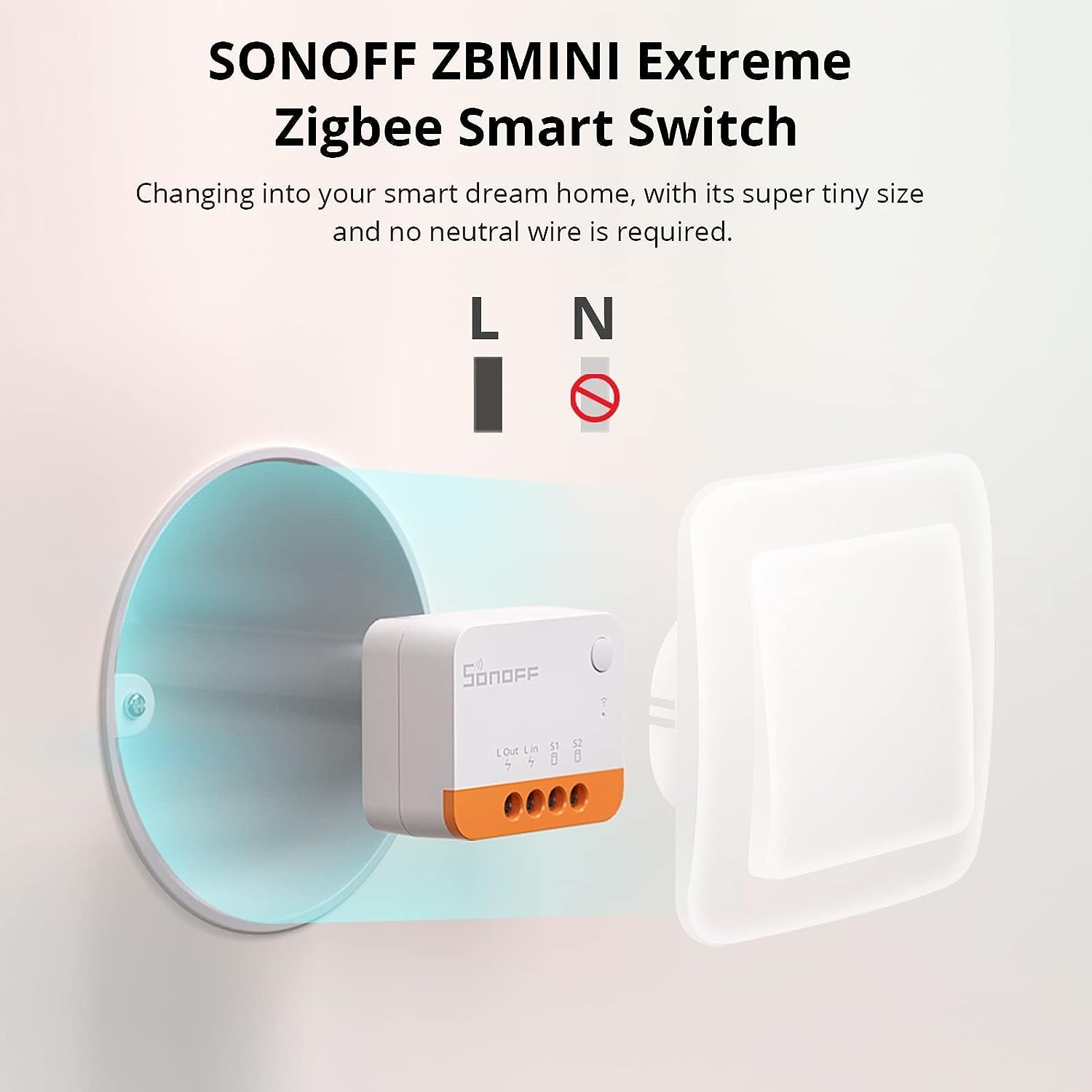 Releu inteligent Sonoff ZBMINIL2, Wi-Fi, Zigbee 3.0, compatibil Google ...