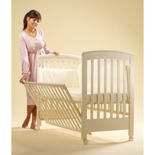 Patut co-sleeping 120x60 cu laterala culisanta total si roti Treppy ...