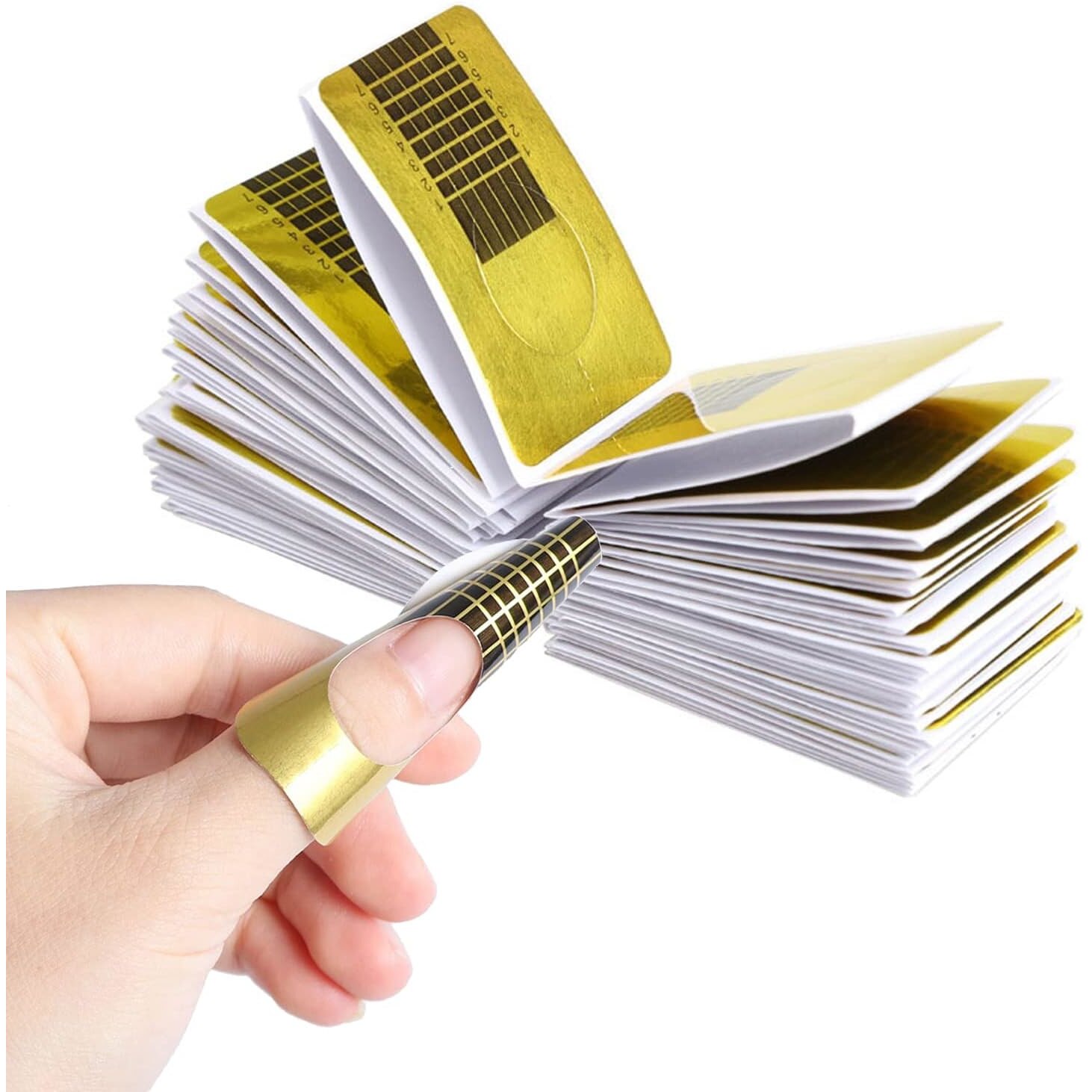 Kit forme de unghii pentru constructie de gel, Sunmostar, 100 buc - eMAG.ro