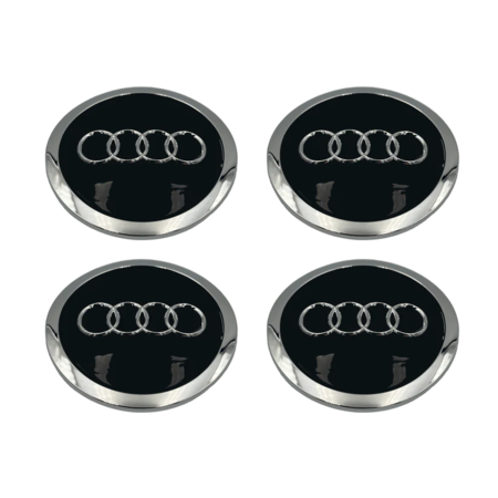 Set 4 Capace Roti compatibile AUDI 61mm pentru Jante Aliaj, culoare ...