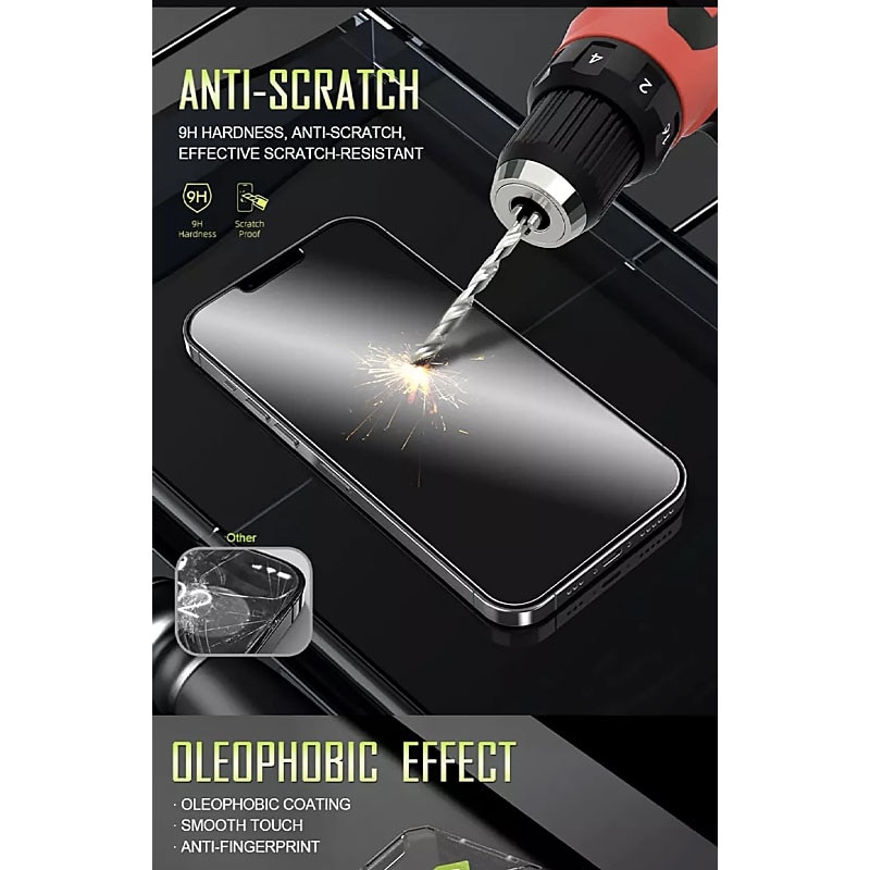5D стъклен филм, съвместим с Apple iPhone 15 Pro, Asahi Secure Glass ...