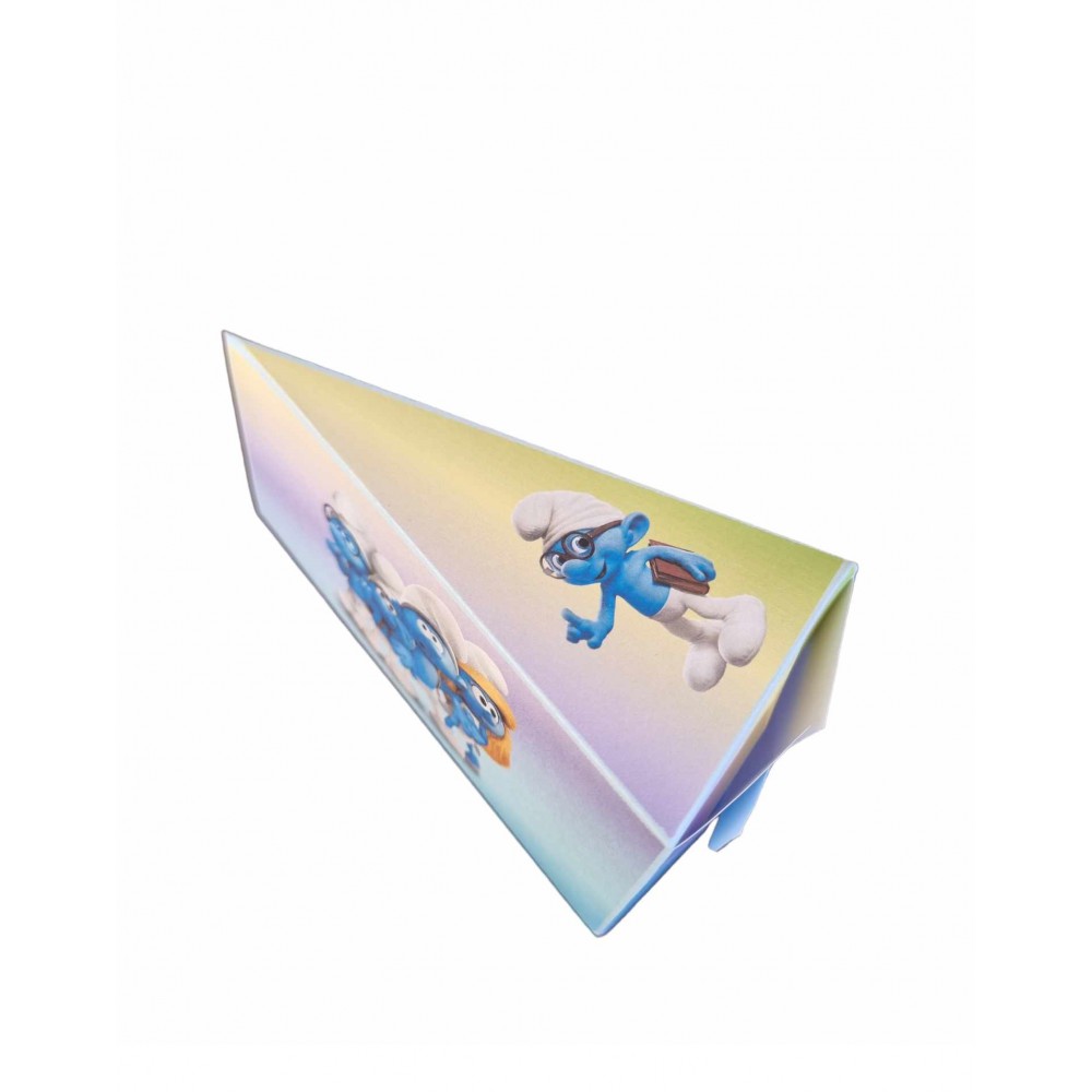 Cutie in forma de felie tort din carton de 160 gr model strumfi 12 x 7 ...
