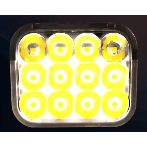 Far LED pentru bicicleta, BZRSH, 12 leduri, claxon, 120 decibeli, 5 ...