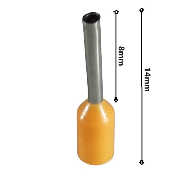 Set 100 pini terminali izolati 0.5 mm² galbeni ferule cupru 14mm - eMAG.ro