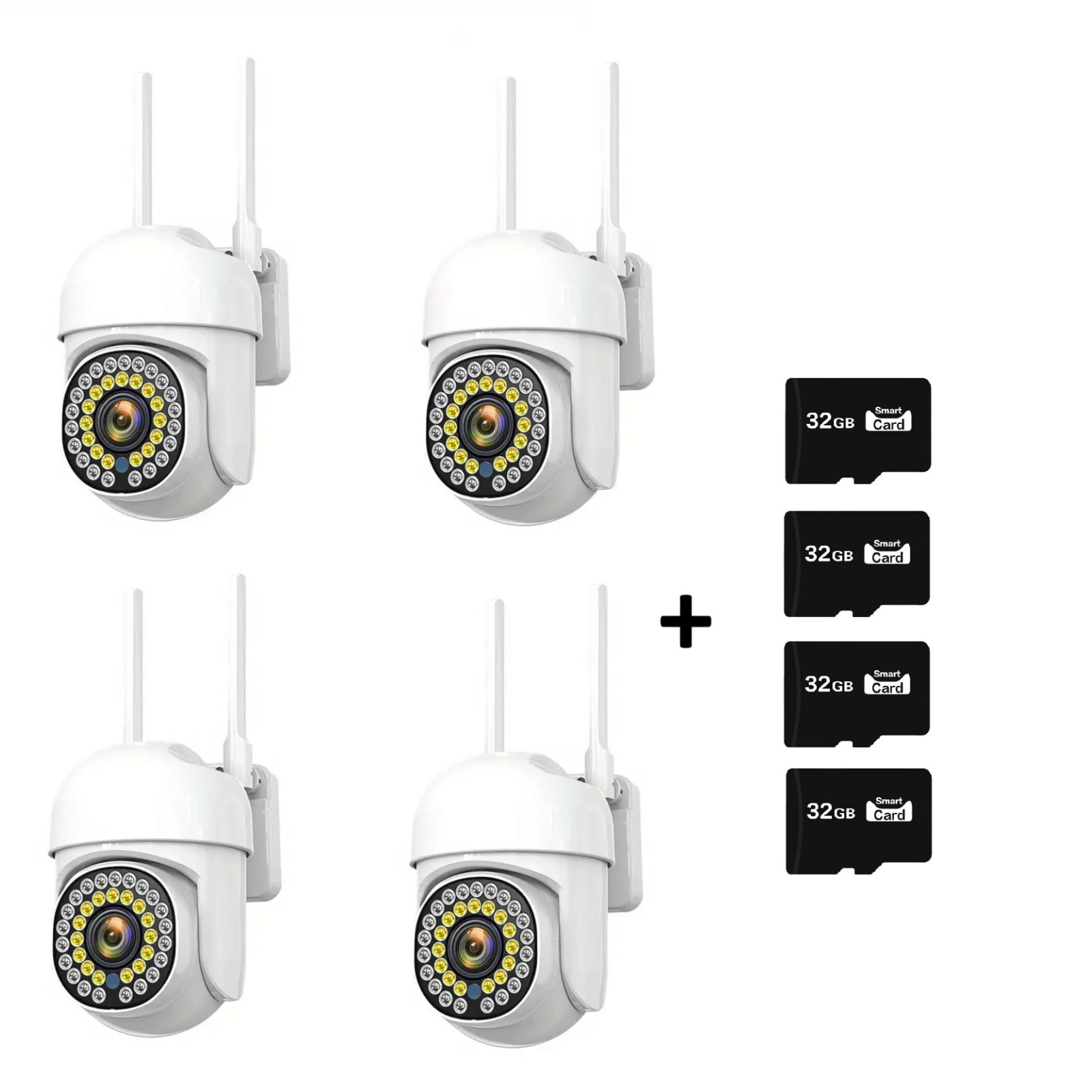 Set 4 Camera De Supraveghere Jortan, JT-8161QJ, Full Color, Smart ...