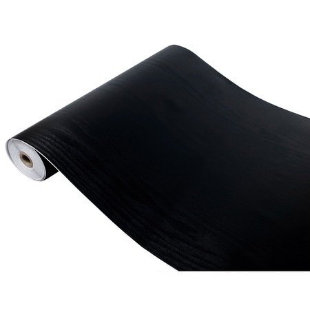 Sticker autocolant pentru mobila lemn negru mat, 67.5 x 200 cm ...