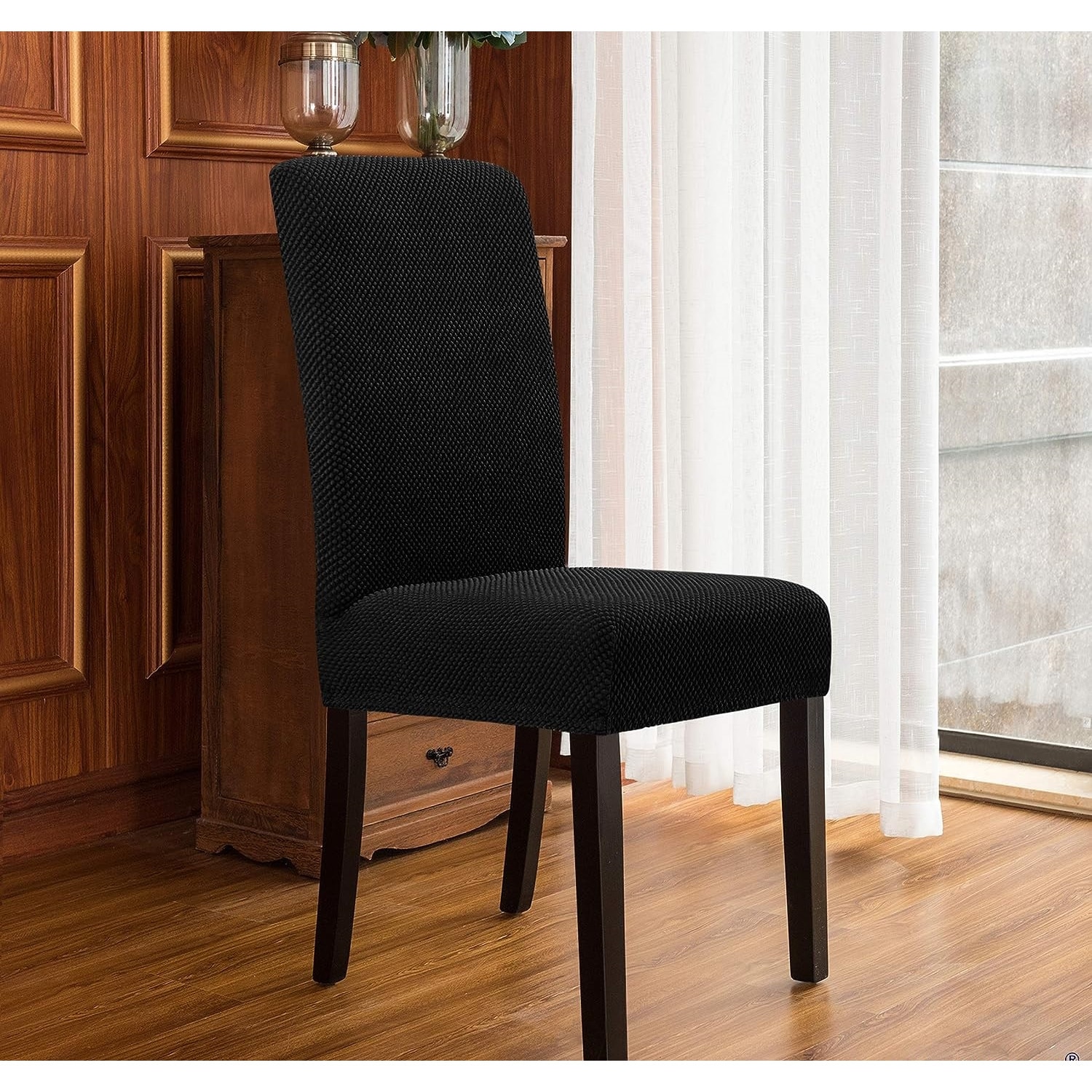 Set 6 Huse Scaun Universale GALAXIA®, Elastice, Din Bumbac Embosat ...