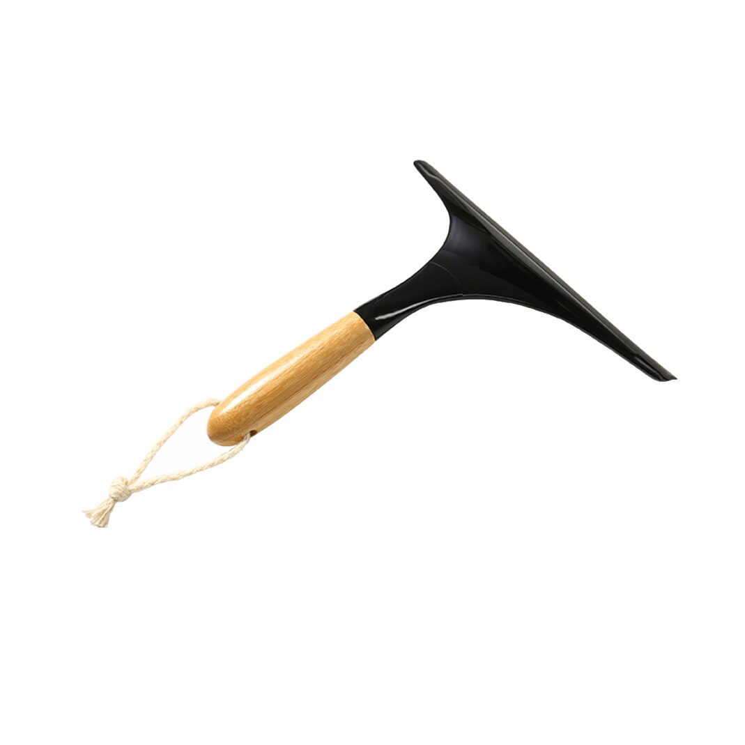 Racleta pentru geam cabina de dus, cu maner din lemn, 24x23x5 cm ...