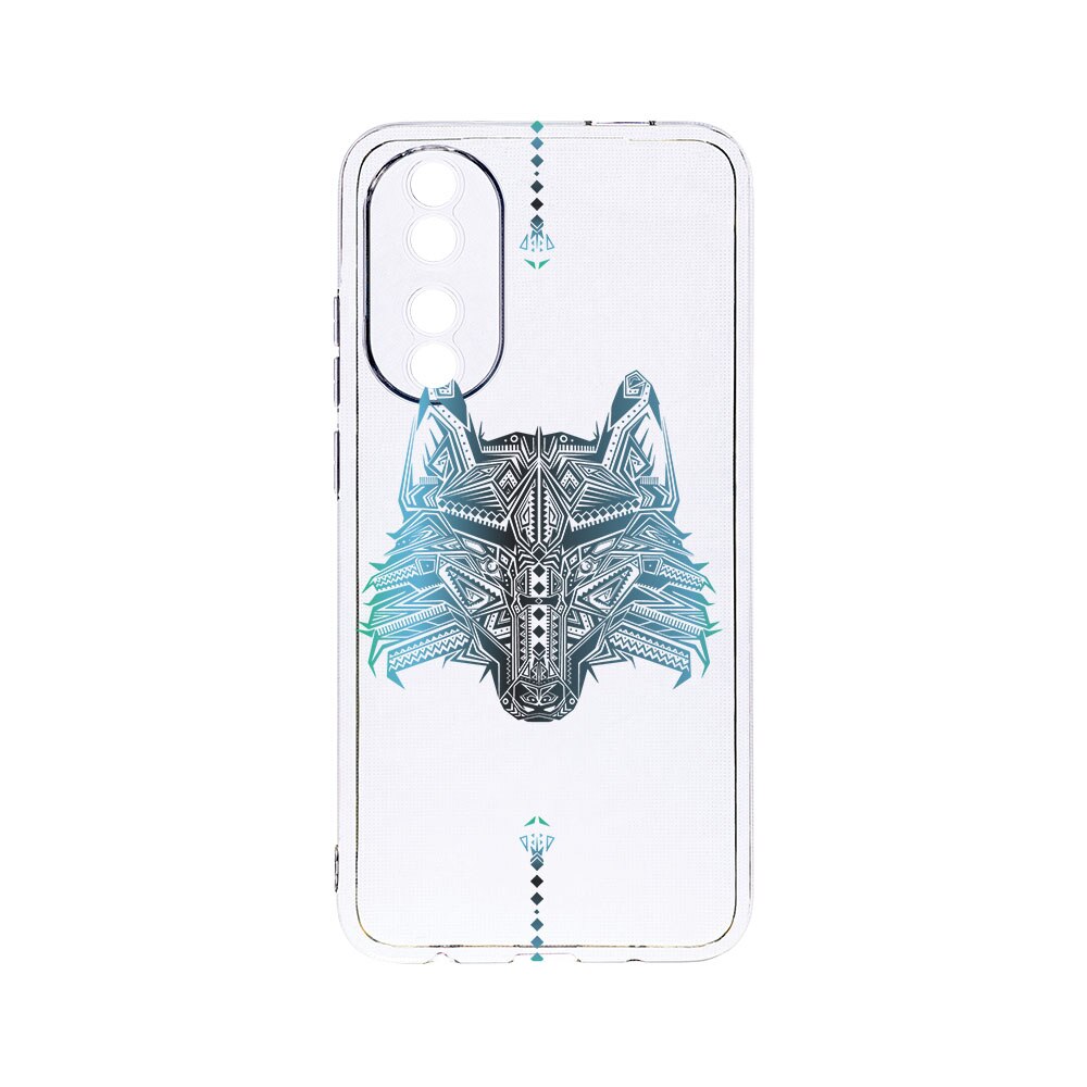 Силиконов калъф BestCase за Honor 90 5G, Wolf, Camera Protection, Clear ...