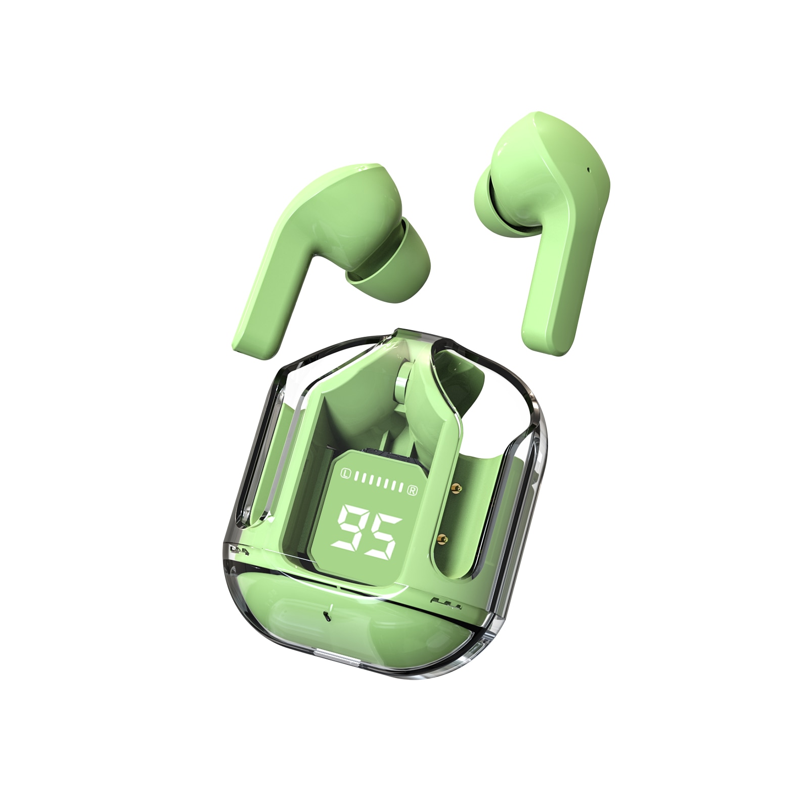 Casti wireless, Bluetooth, Type-C, 200mAh, Verde - eMAG.ro