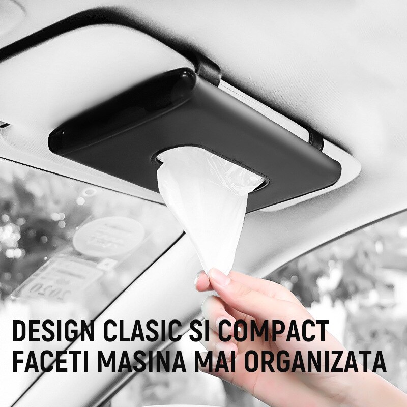 Cutie de hartie absorbanta auto, Vaxiuja, Inchidere Velcro, Design plug ...