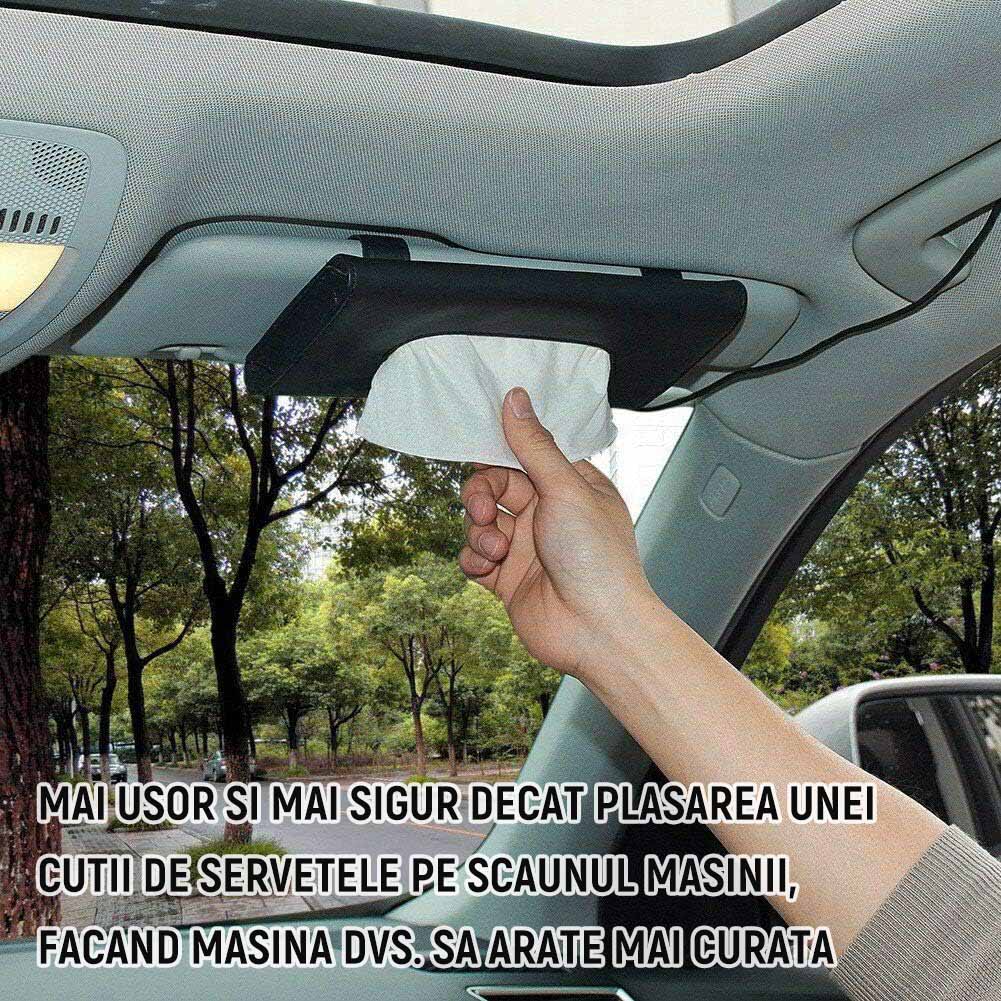 Cutie de hartie absorbanta auto, Vaxiuja, Inchidere Velcro, Design plug ...