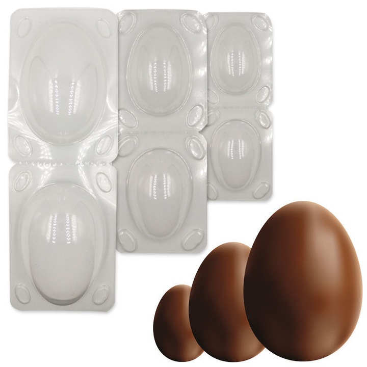 Set 8 Forme oua de ciocolata, Sugar Love, Plastic/Silicon, Gri - eMAG.ro