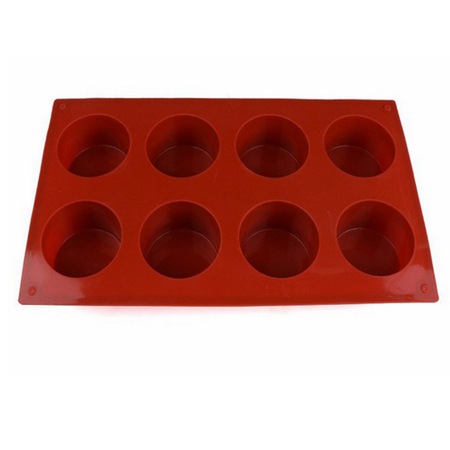 Set 2 forme pentru prajituri rotunde, Sunmostar, Silicon, Rosu - eMAG.ro