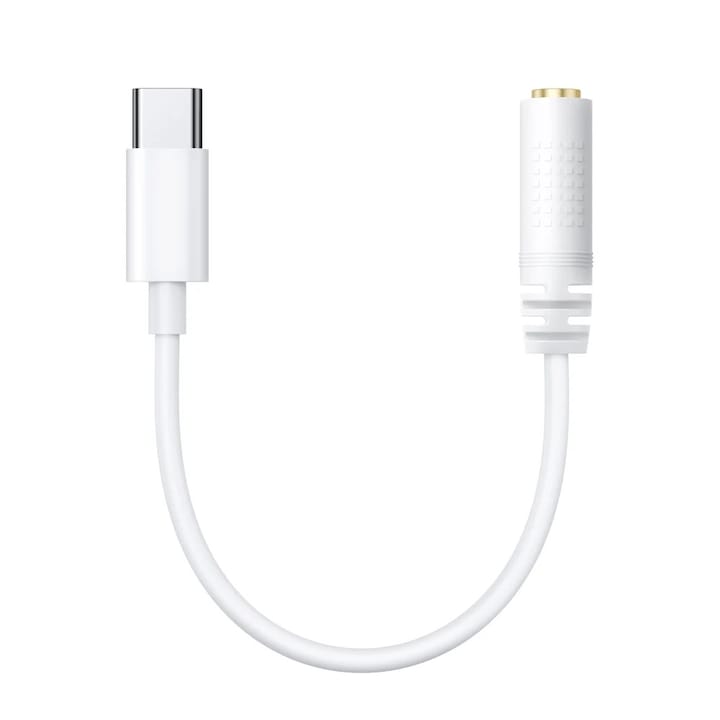 Cablu OZ Adaptor Audio USB Type-C la Aux Jack 3.5mm, compatibilitate ...