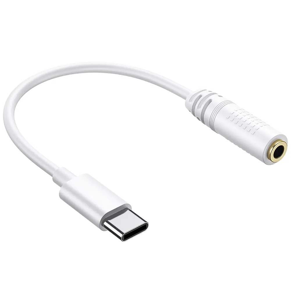 Cablu OZ Adaptor Audio USB Type-C la Aux Jack 3.5mm, compatibilitate ...