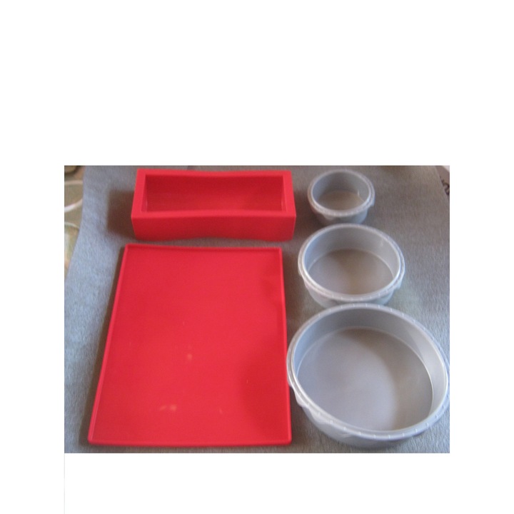 Set 5 forme pentru prajituri din silicon QVC, dimensiuni diferite - eMAG.ro