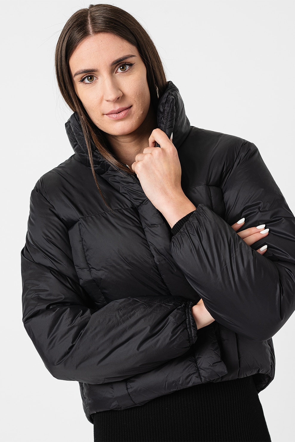 Only, Късо зимно яке с подплата, Черен, XS - eMAG.bg