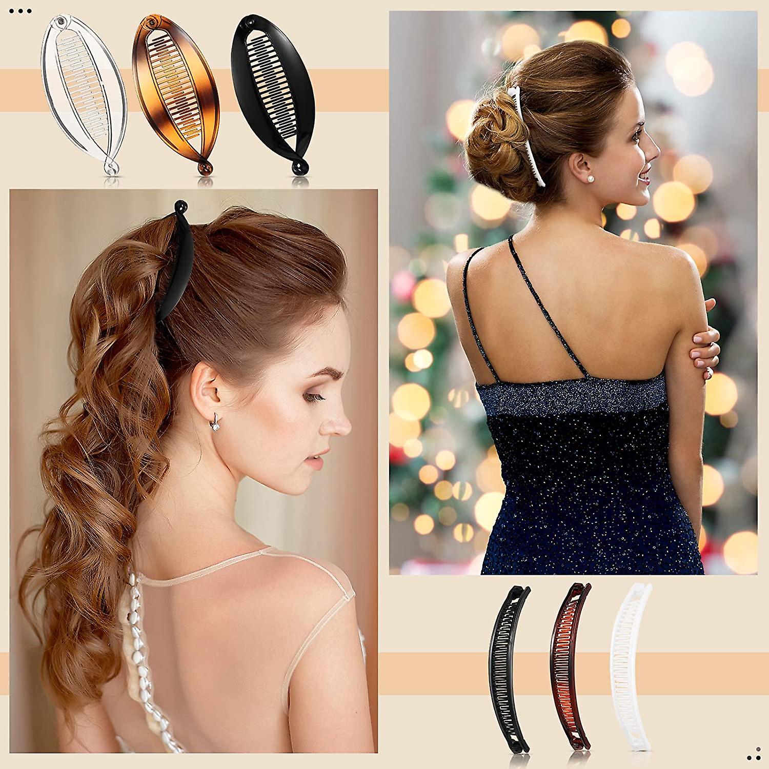 Agrafa de par, Sunmostar, 14 cm, Negru - eMAG.ro