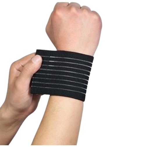 Bandaj elastic pentru incheietura mainii, Sunmostar, Textil, Negru ...